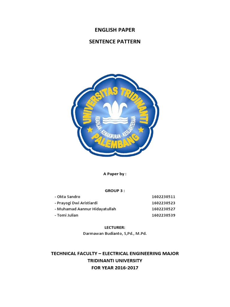 Tugas Bahasa Inggris Sentence Pattern Sukses | PDF | Verb | Subject ...