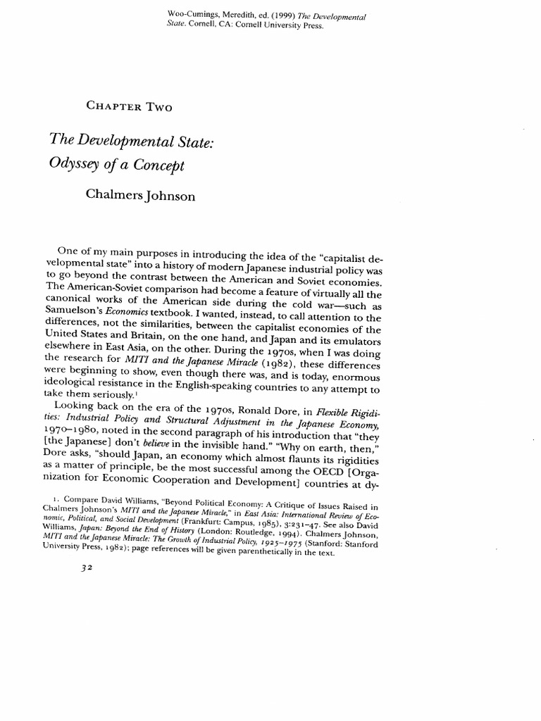 The Developmental State Odyssey of A Concept | PDF