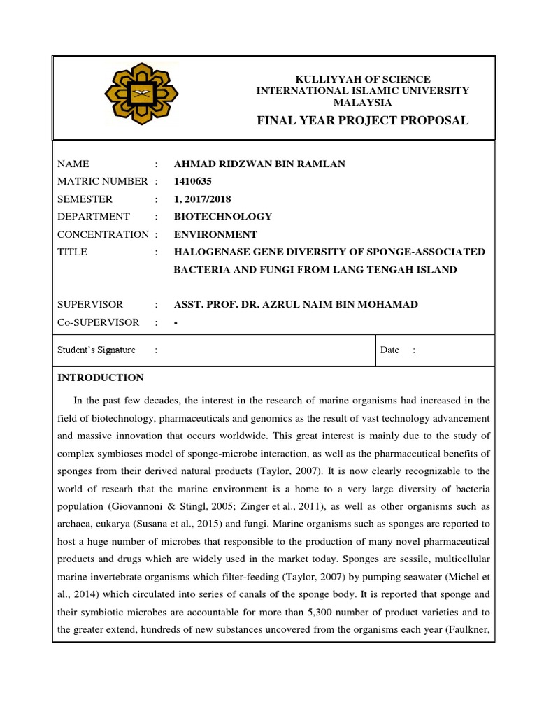 Fyp Proposal | PDF | Dna Sequencing | Polymerase Chain Reaction