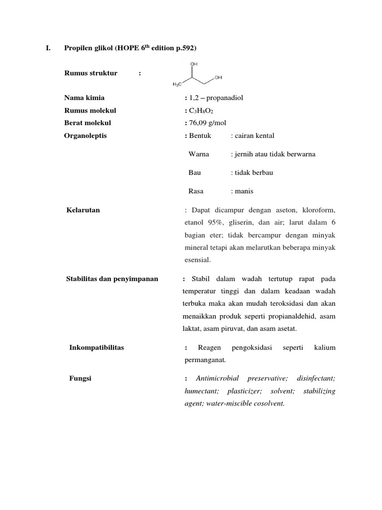 Propilen Glikol | PDF