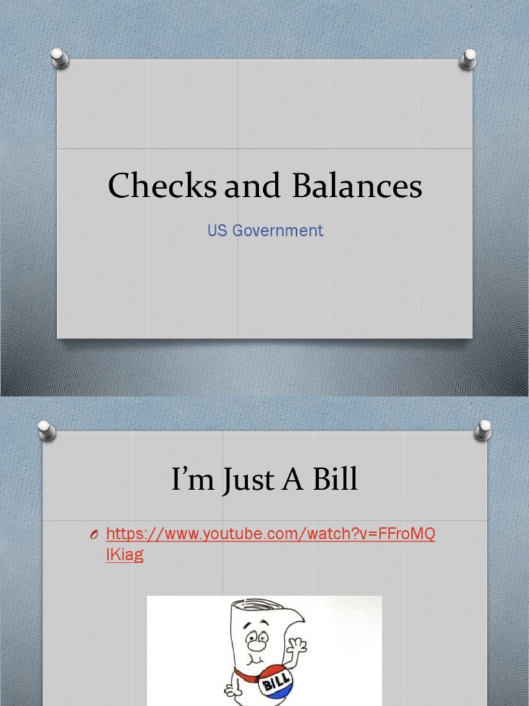 Checks and Balances | PDF | Separation Of Powers Under The United ...