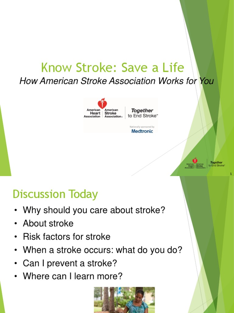 Know Stroke: Save A Life: How American Stroke Association Works For You ...