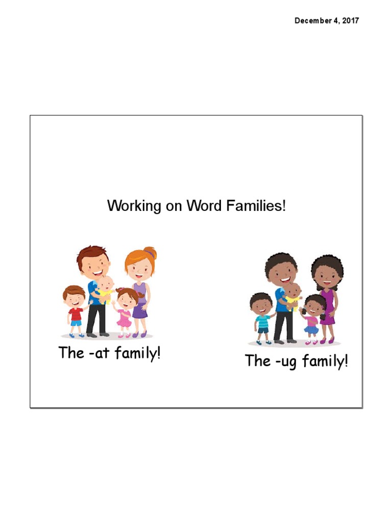 Word Families: -at, -ug, -og Activities | PDF