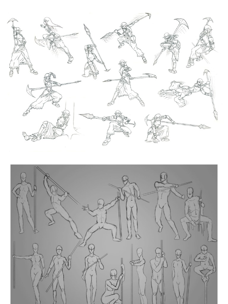 Refs - Poses - Staff-Fighting - 01 | PDF