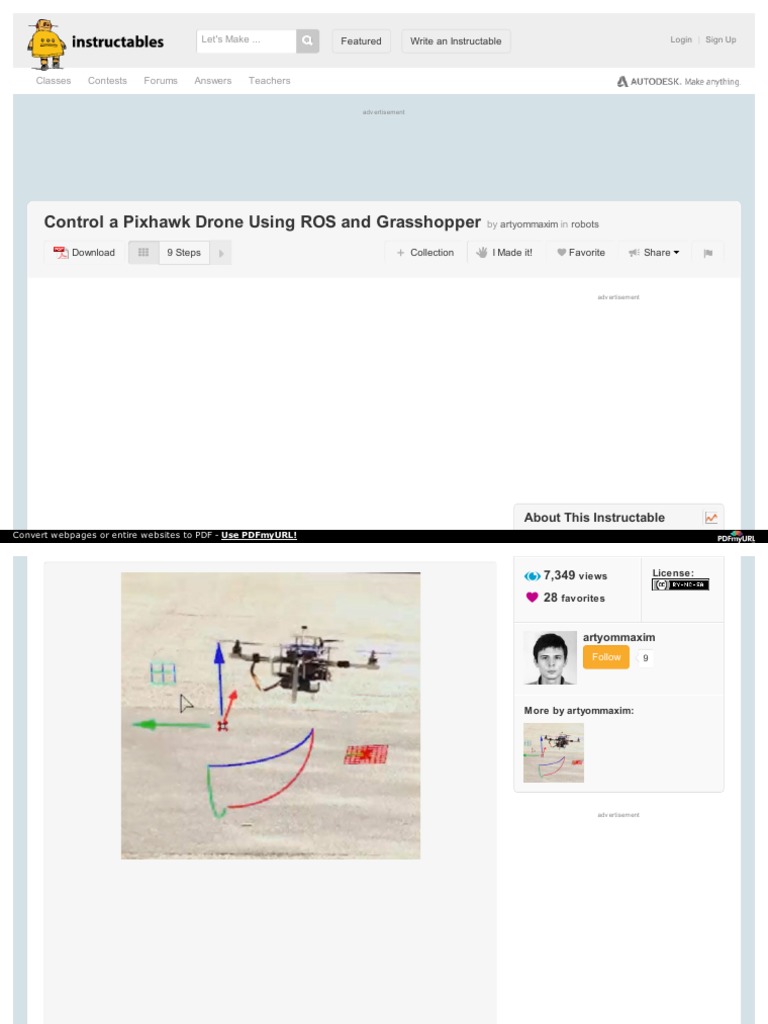 Control A Pixhawk Drone Using ROS and Grasshopper | PDF | Computer File ...