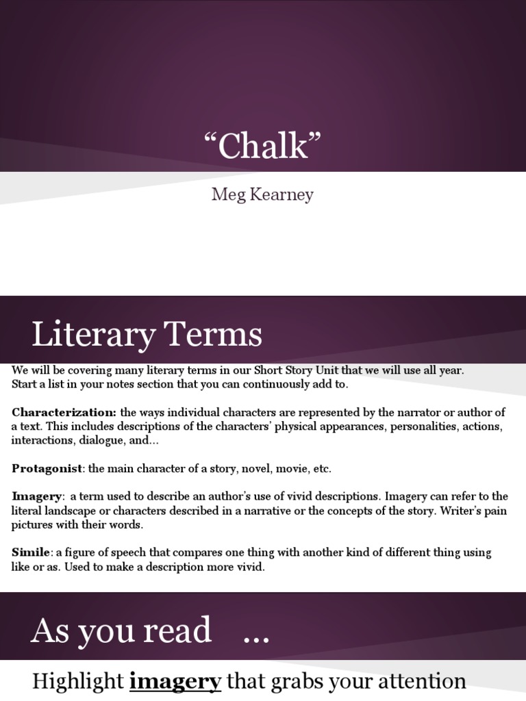 Summary of "Chalk" by Meg Kearney | PDF | Language Arts & Discipline