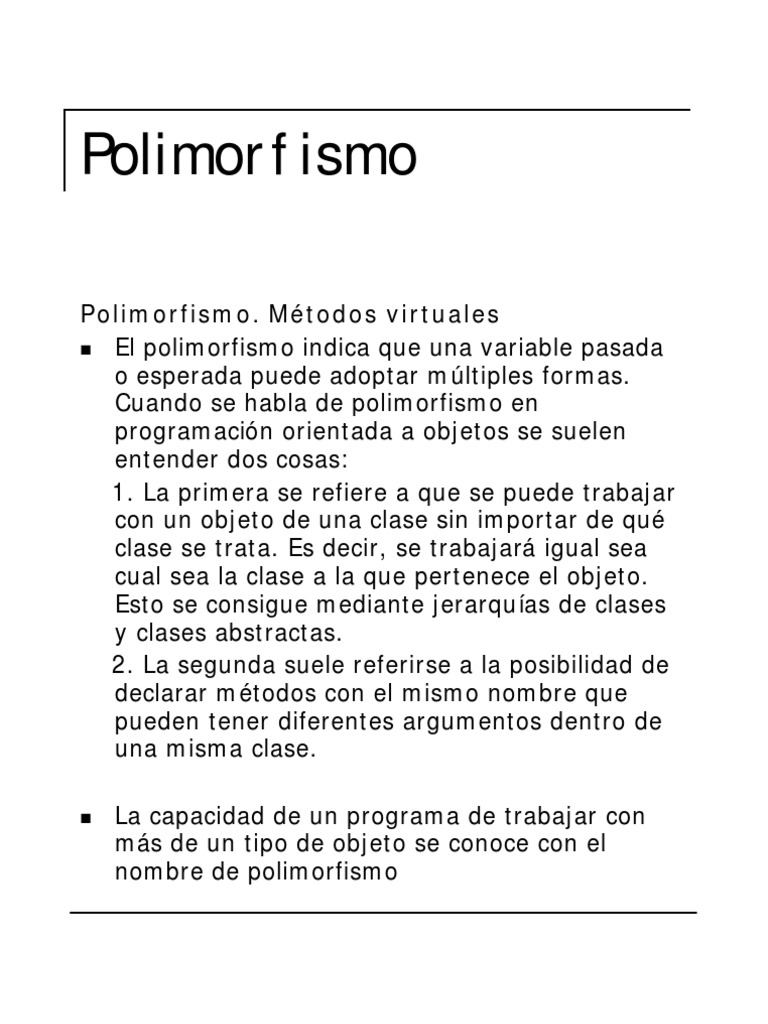 Polimorfismo | PDF