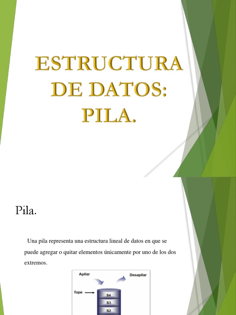 Estructura de Datos Pilas | PDF | Ingeniería de software | Áreas de informática