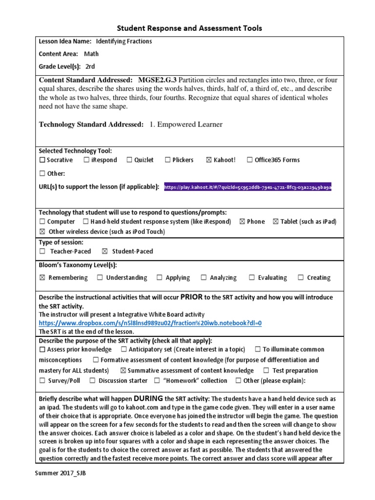 06 Student Response Tools Lesson | PDF | Educational Assessment ...