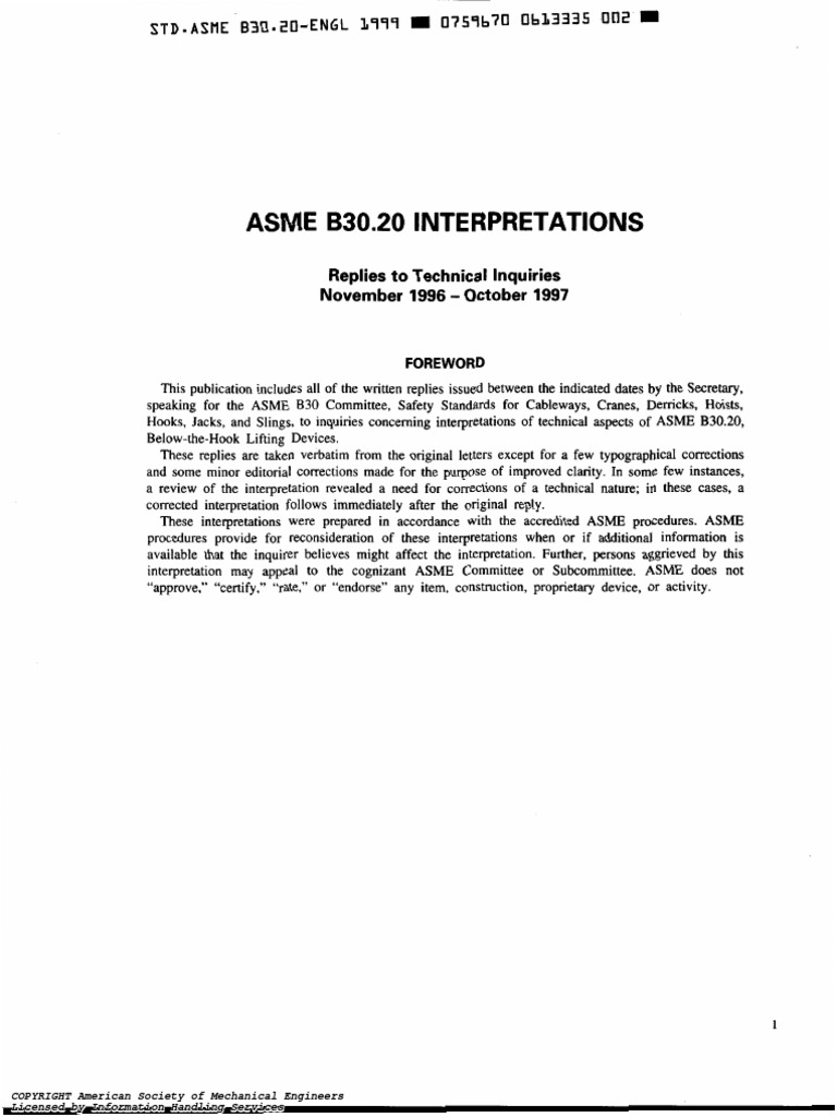 Asme 30.20 | PDF | Structural Load | Strength Of Materials