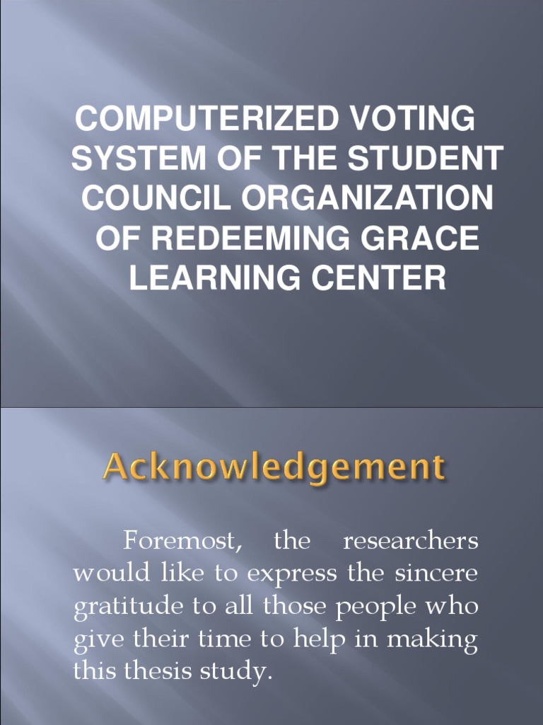 Computerized Voting System for Students | PDF | Use Case | Voting