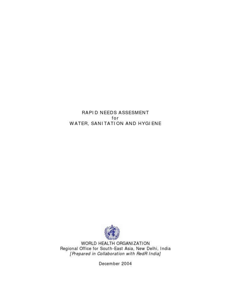 Rapid Needs Assessment for WASH | PDF | Emergency | Toilet