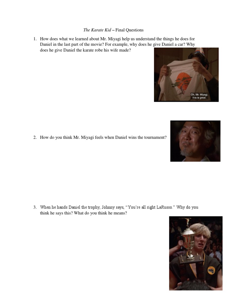 The Karate Kid Final Questions | PDF