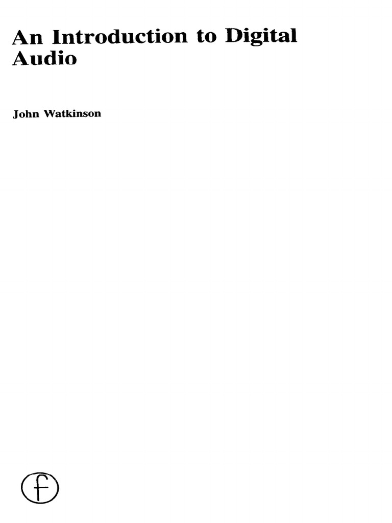 An Introduction To Digital Audio by John Watkinson PDF | PDF