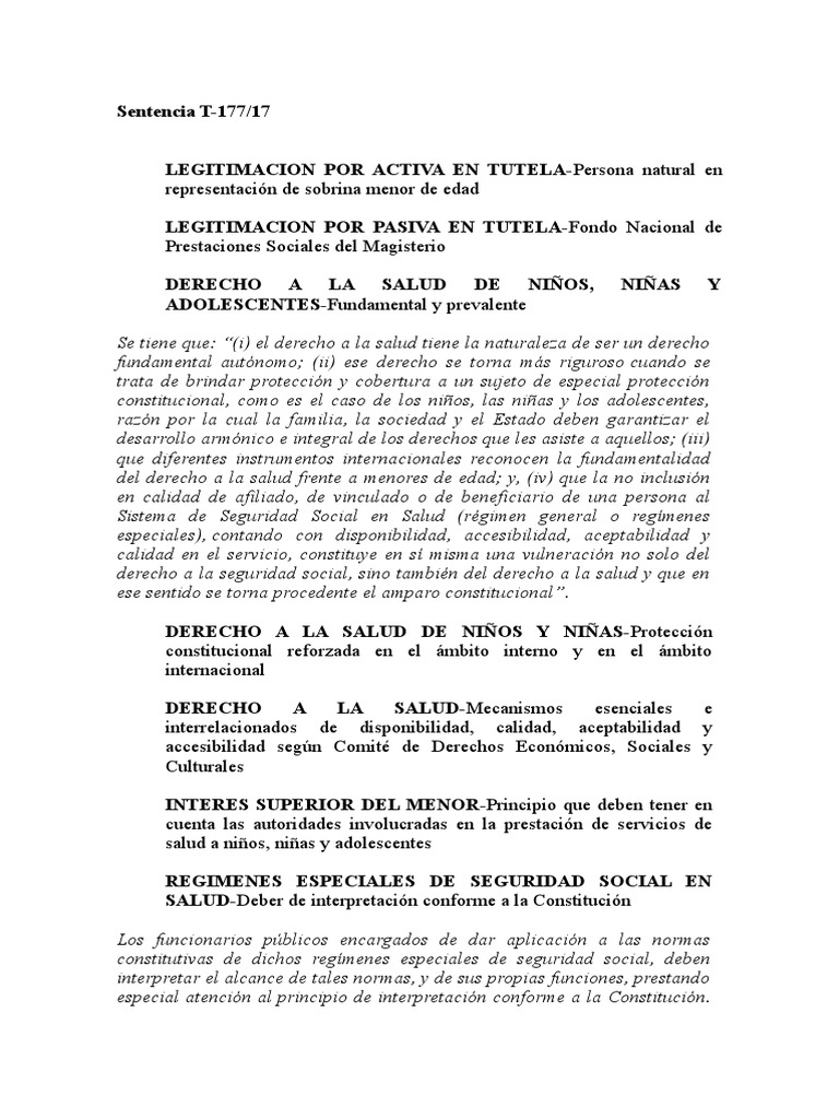 T 177 17 | PDF | Constitución | Caso de ley