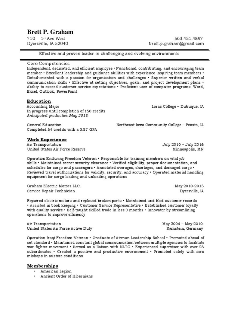 Brett Graham Resume 1 | PDF | Leadership | Business
