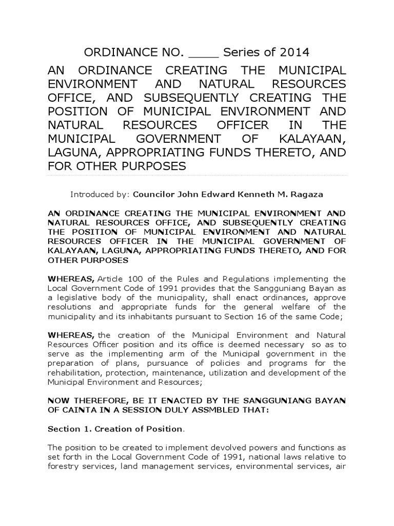 MENRO | Local Government | Social Institutions