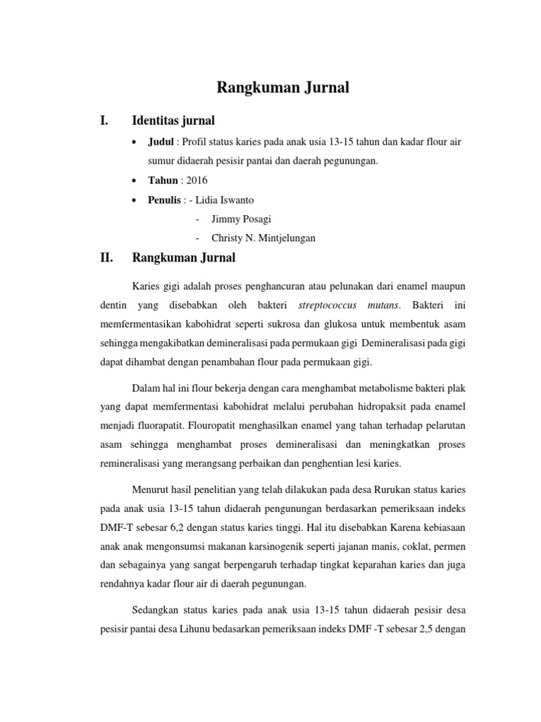 Rangkuman Jurnal | PDF