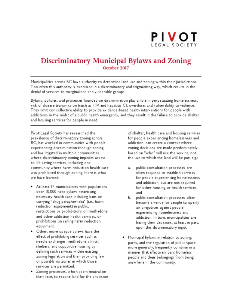 Discriminatory Zoning | PDF | Discrimination | Homelessness