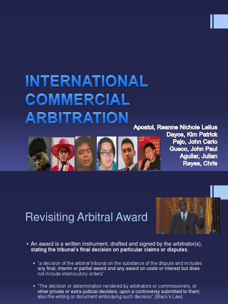 ICA Enforcement of Award Final | PDF | Arbitration | Justice