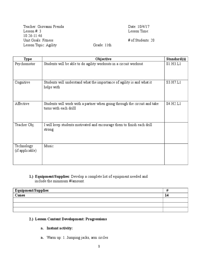 104 Pe Lesson Plan | PDF | Sports | Teaching And Learning