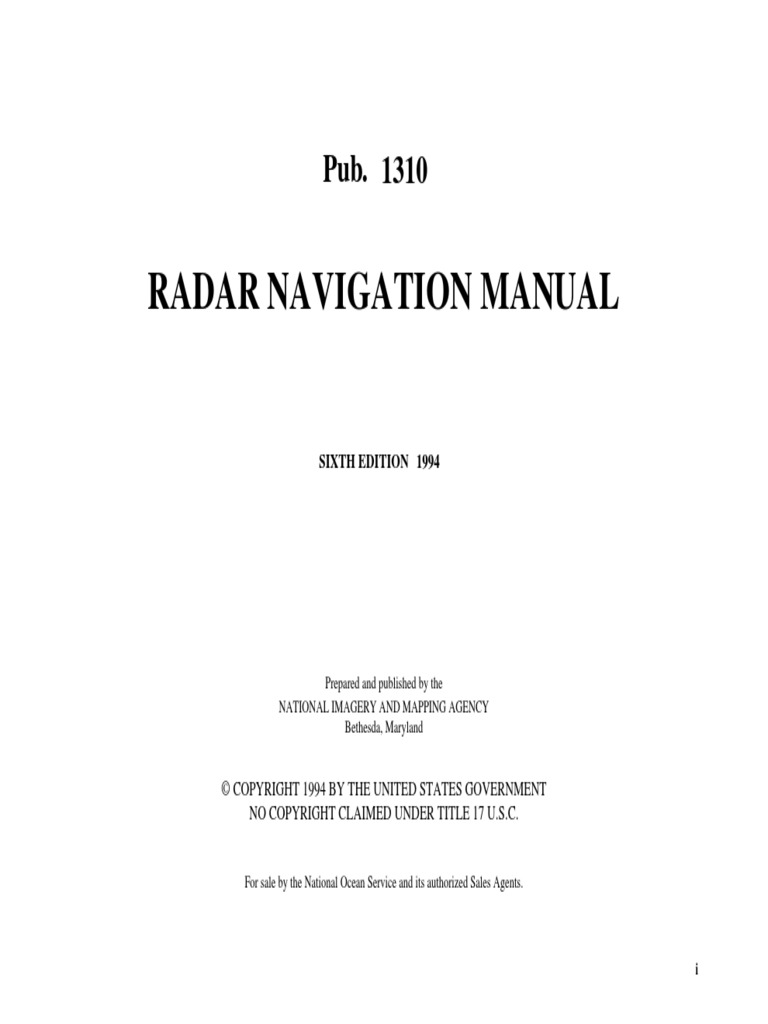 Radar Navigation Manual: 1994 Sixth Edition | PDF