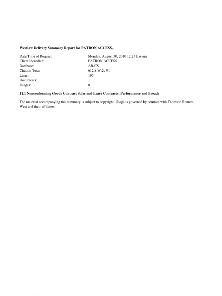 Jacob Hartz Seed Co. v. Coleman 612 S.W.2d 91 1981 | PDF | Uniform ...