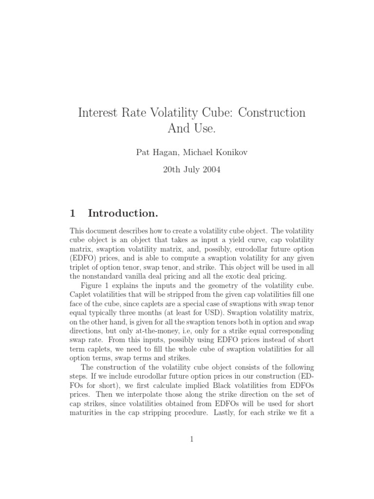 Bloom Berg) Volatility Cube | PDF | Moneyness | Interpolation