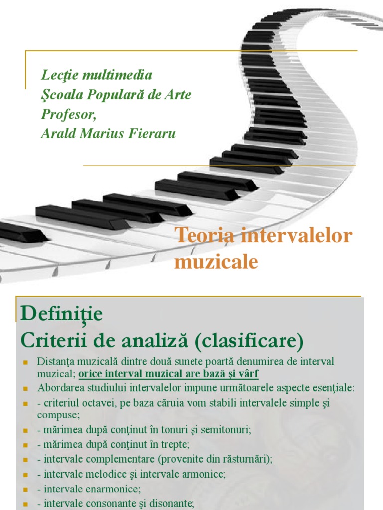 Teoria Intervalelor Muzicale | PDF