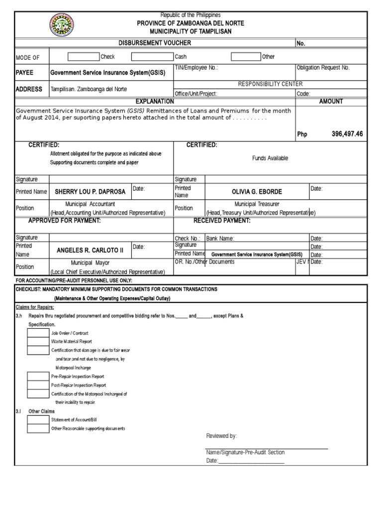 Gsis Summary | PDF | Cheque | Payments
