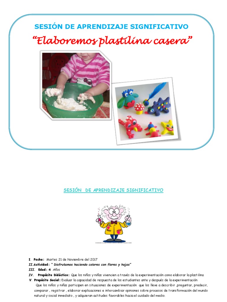 Clase Martes 21 Nov Elaboramos Plastilina Casera | PDF | Science ...
