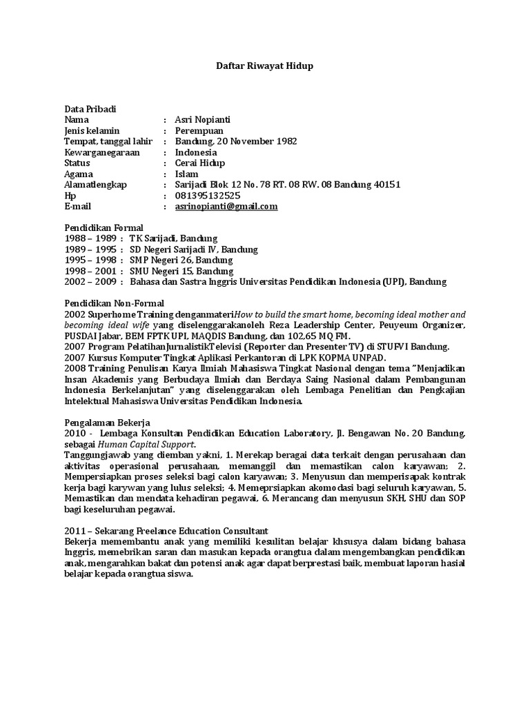 CV Asri Nopianti | PDF