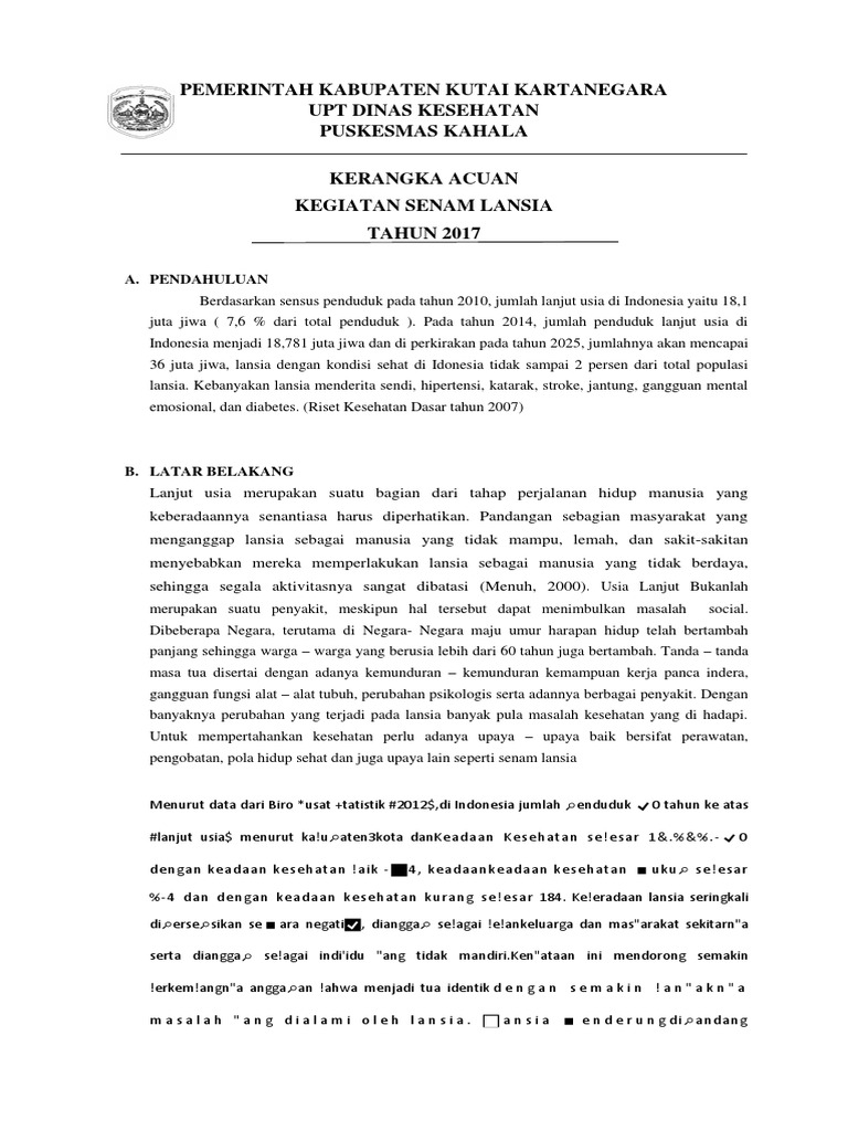 KAK Senam Lansia | PDF