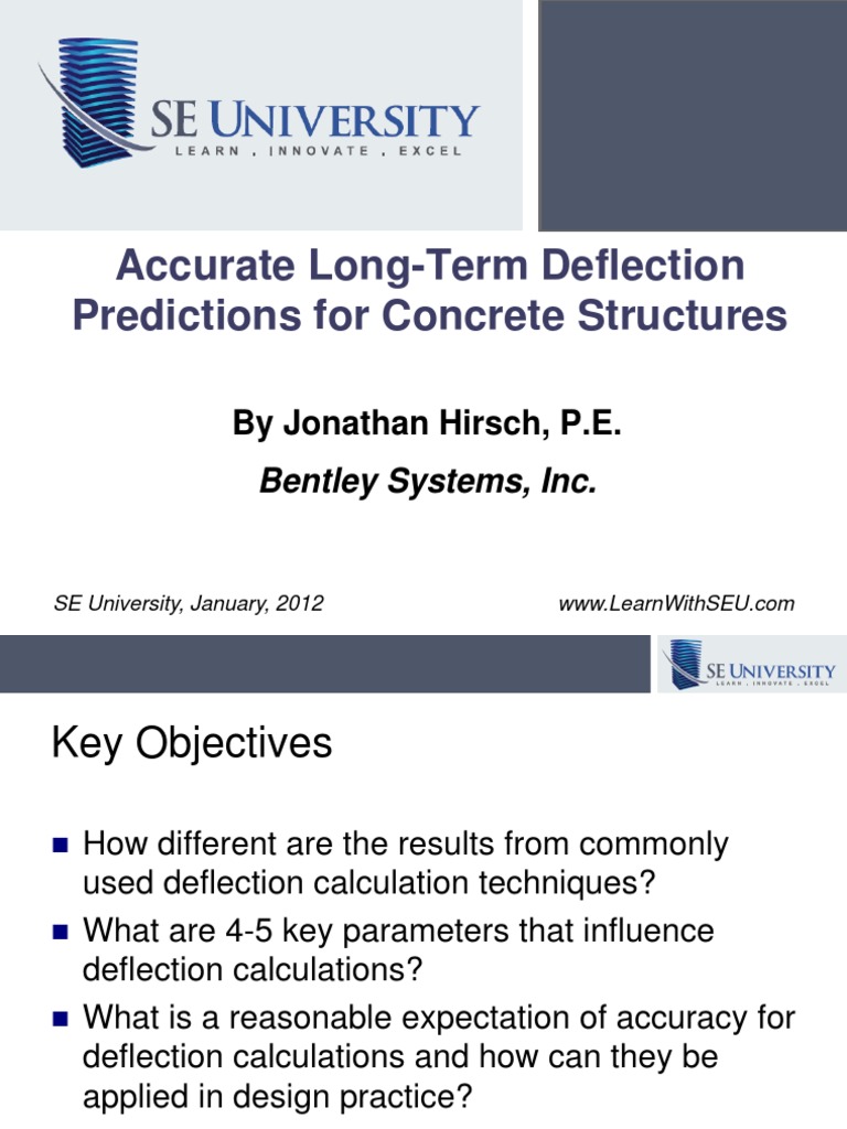 Predicting Long-Term Deflections in Concrete Structures: A Comparison ...