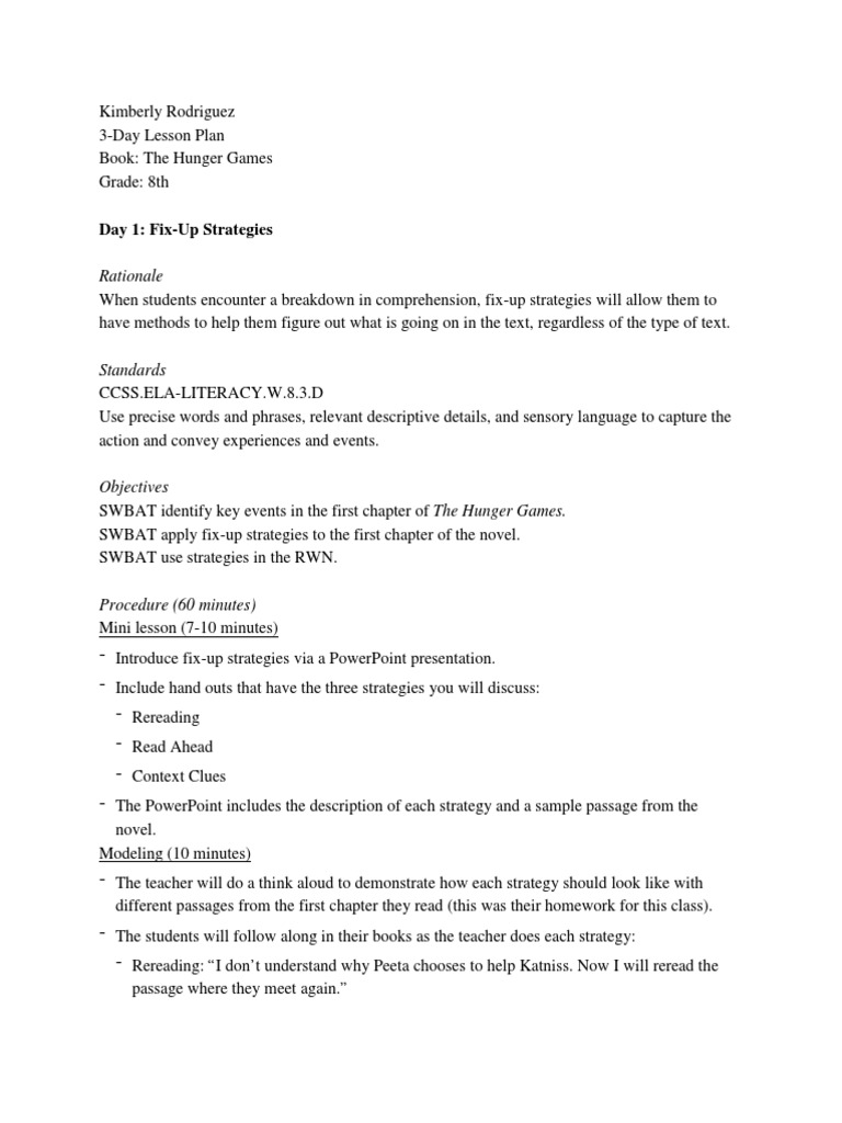 3 Day Lesson Plans | PDF | Inference | Lesson Plan