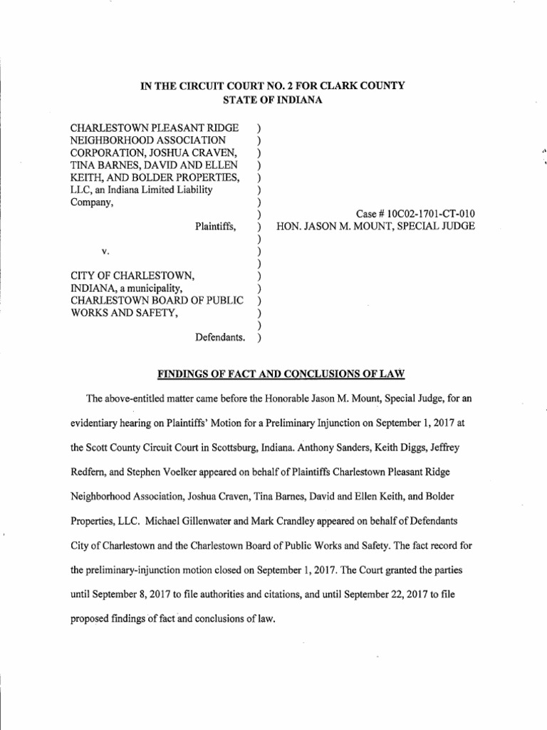 Findings of Fact ORDER | PDF | Equal Protection Clause | Injunction