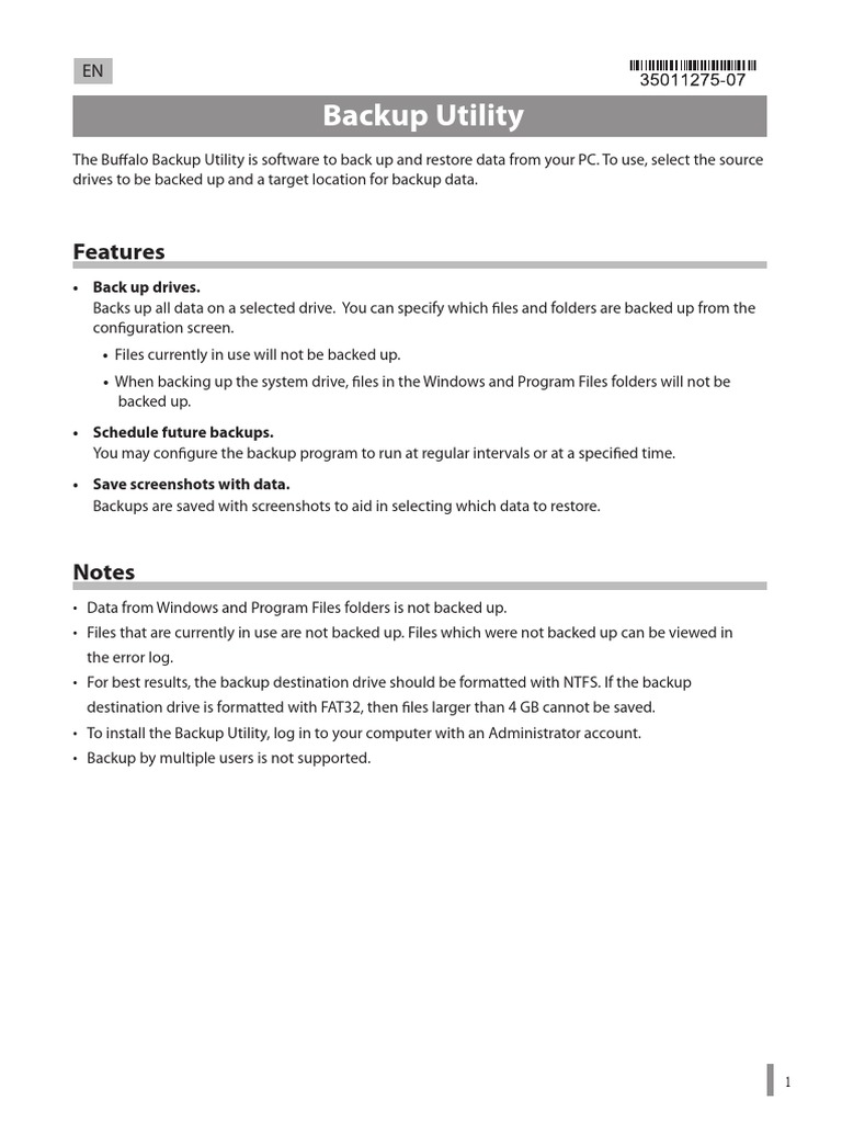 Manual Backup Utility PDF | PDF | Backup | Intellectual Works