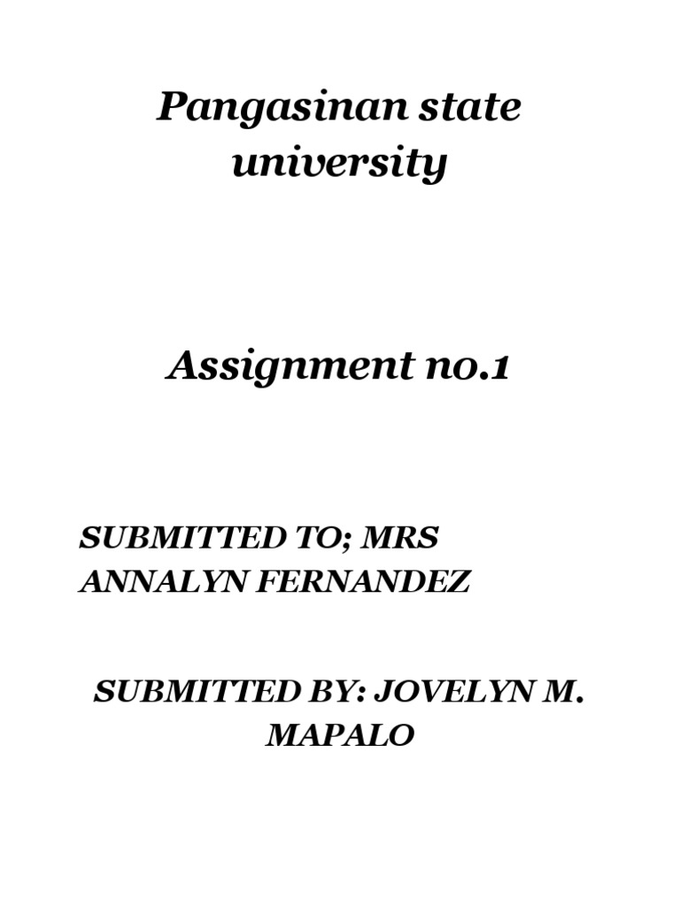 Pangasinan State University | PDF