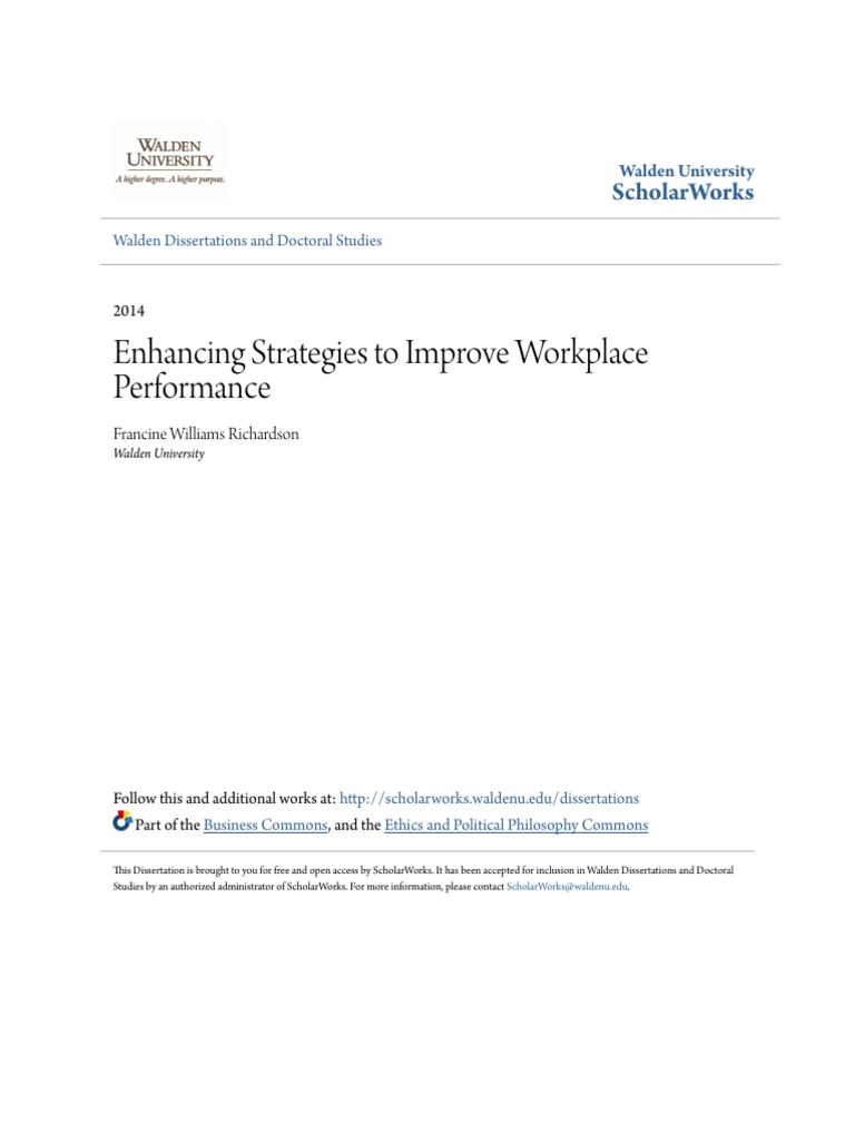 Enhancing Strategies To Improve Workplace Performance | PDF | Employee ...