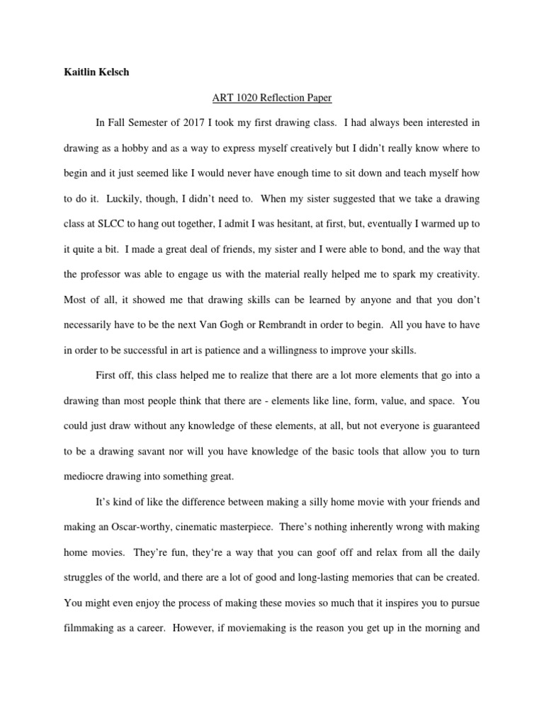 full art reflection paper | Drawing | Paintings