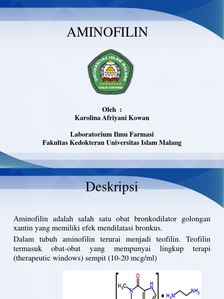 AMINOFILIN: A COMPREHENSIVE REVIEW OF ITS PHARMACOKINETICS, MECHANISM ...