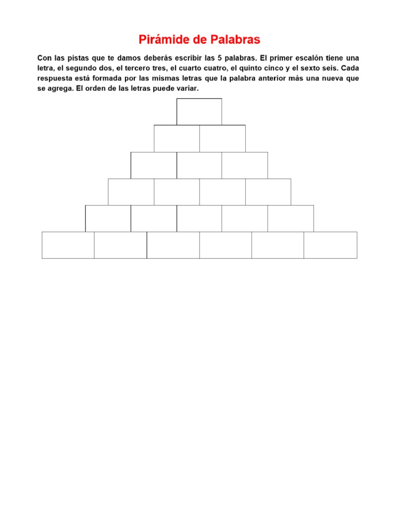 Piramide de Palabras | PDF