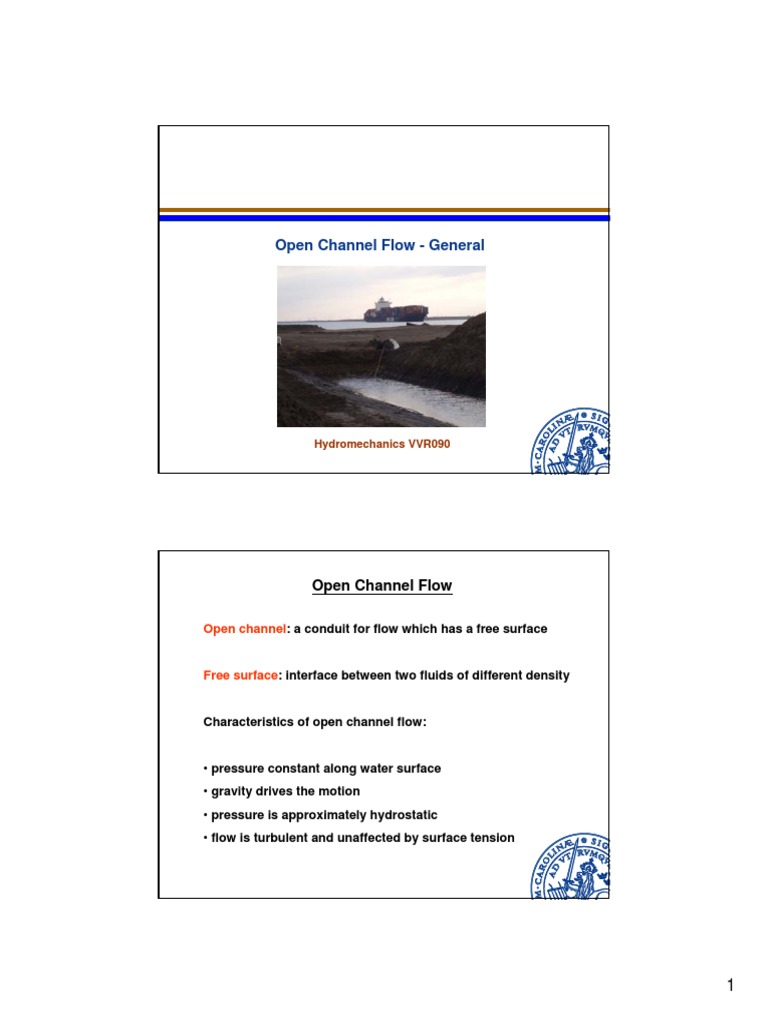 An Overview of Open Channel Flow Fundamentals | PDF | Boundary Layer ...