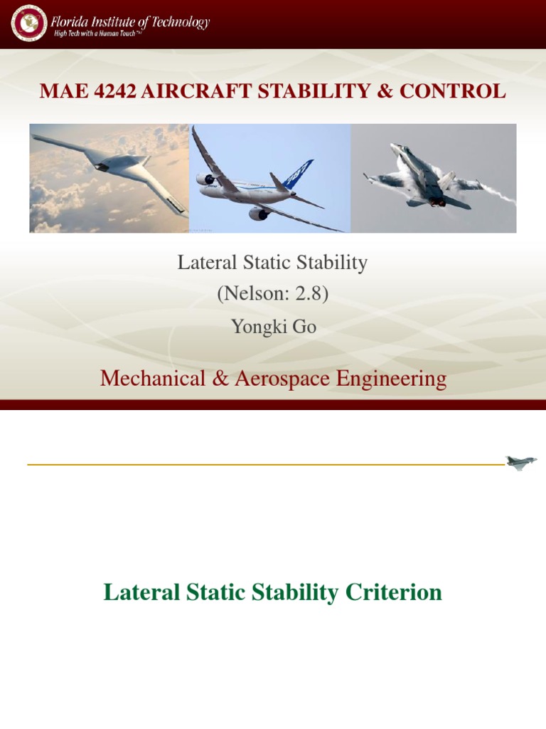 Understanding the Key Contributors to Lateral Static Stability in ...