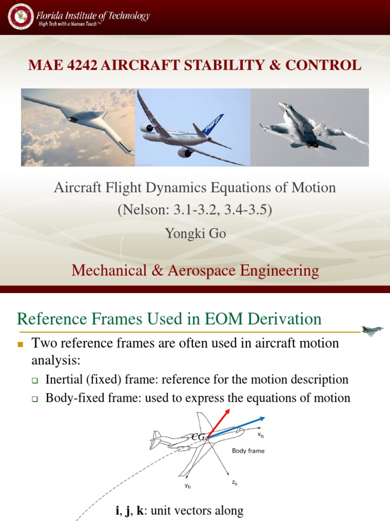 MAE4242 - Ch10 - Aircraft Flight Dynamics EOM PDF | PDF | Flight ...