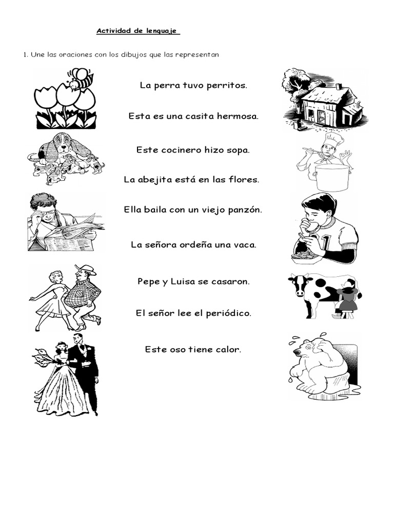 Oraciones y Sus Dibujos | PDF