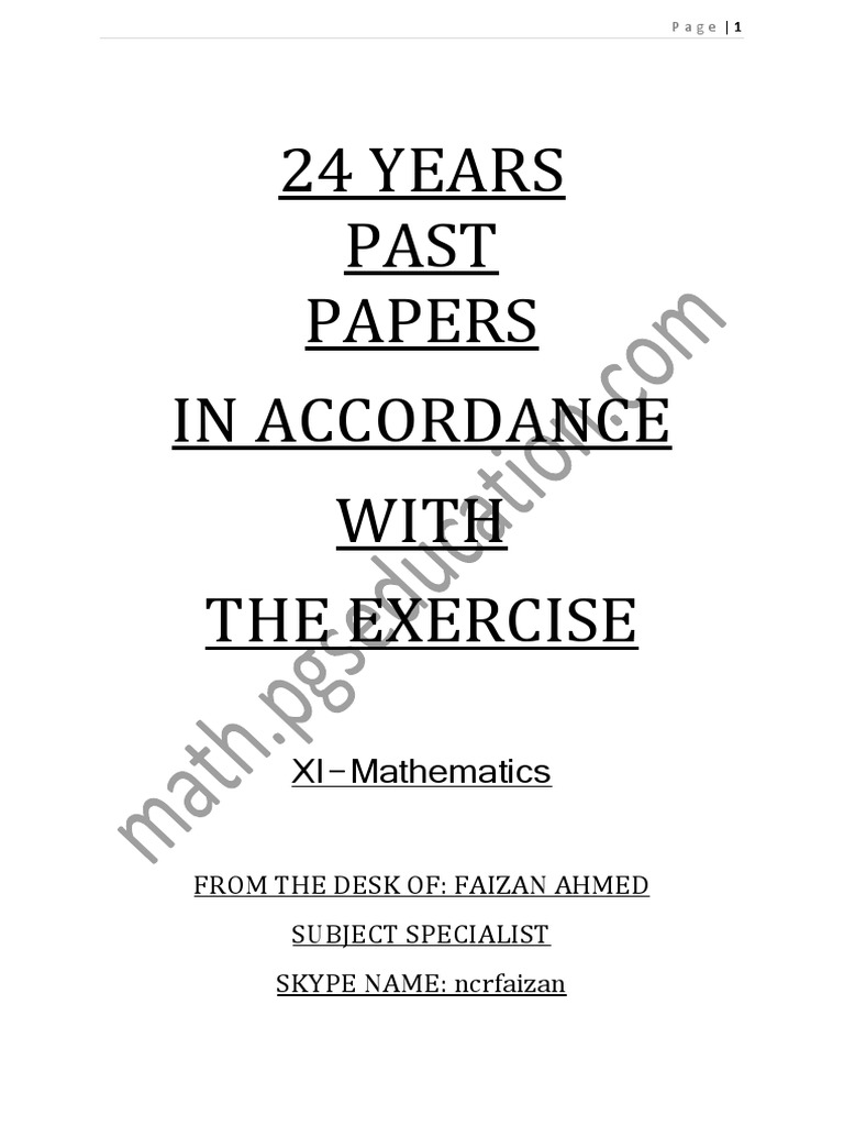 F.SC Past Papers | PDF | Integer | Multiplication