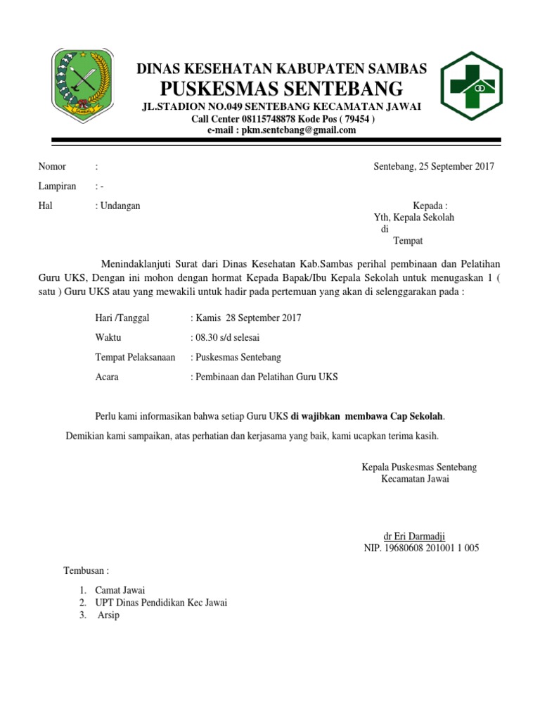 Surat Undangan Untuk Guru Uks Pdf