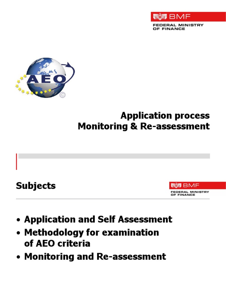 AEO Application and Monitoring Process | PDF | Risk Management ...