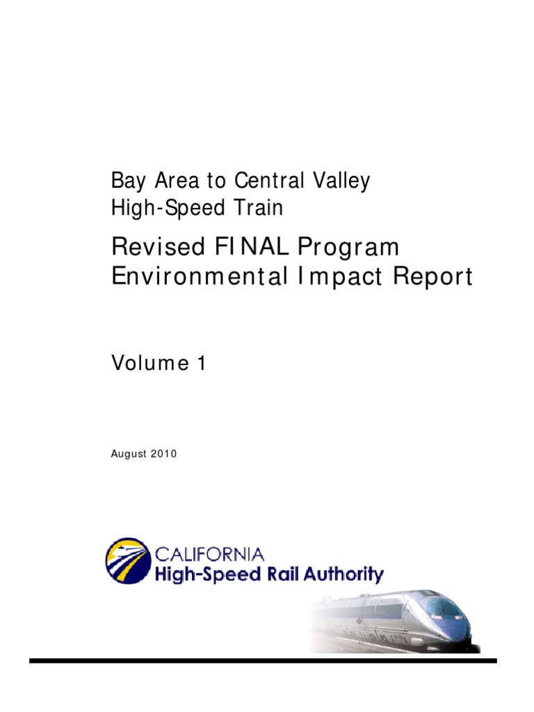 CA HSR Revised Final EIR - Volume I (2010) | PDF | Rail Transport ...